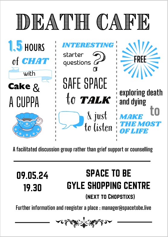 New Death Cafe at Space to Be | Good Life, Good Death, Good Grief